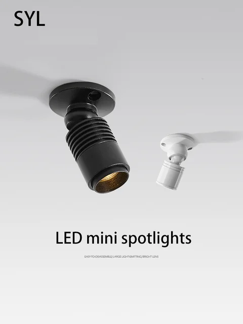 Led Mini Spotlights Surface Mounted Spot Light Small Beam Angle 7 ...