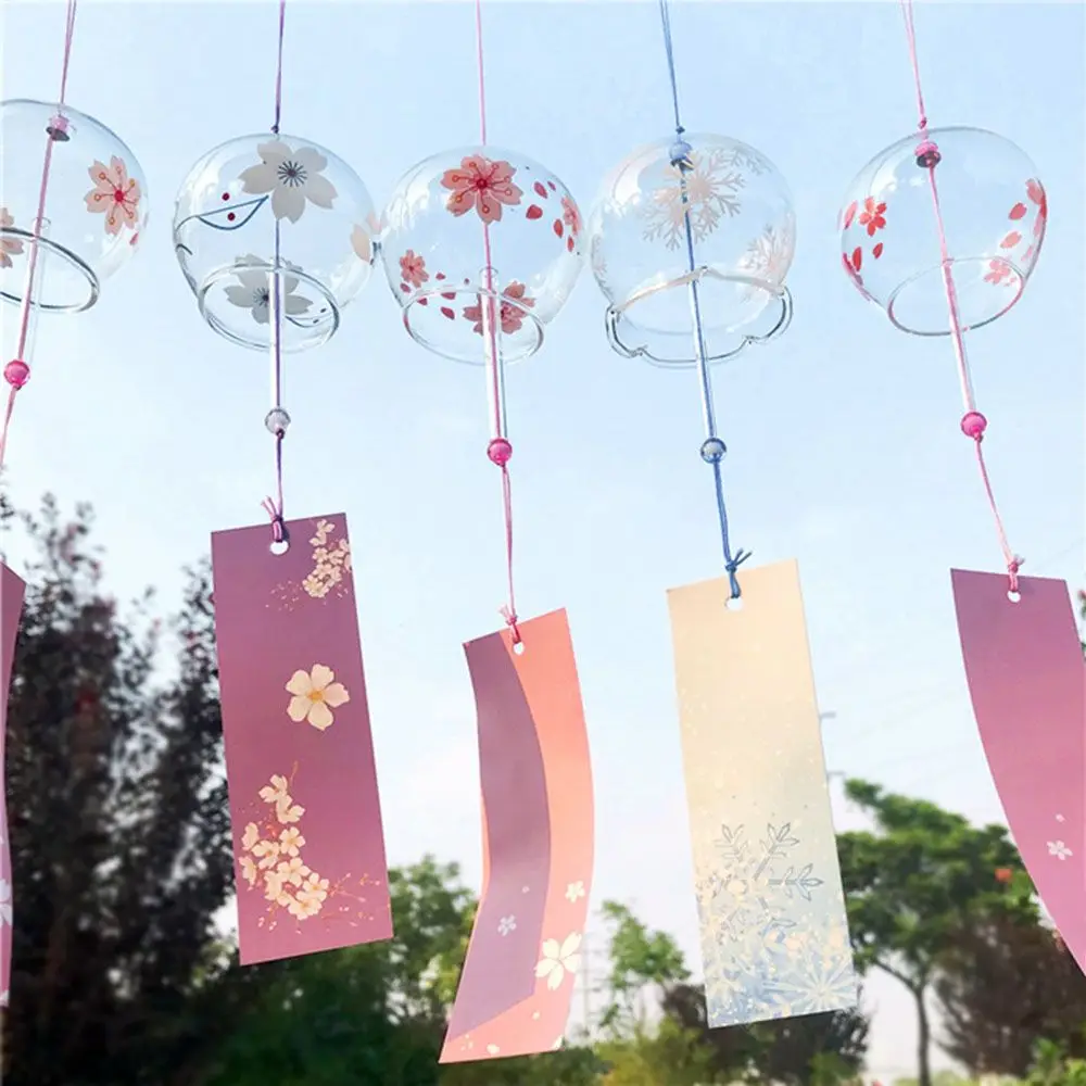 1PC Wind Bell Japan Wind Chimes Handmade Glass Furin Spa Kitchen Office ...