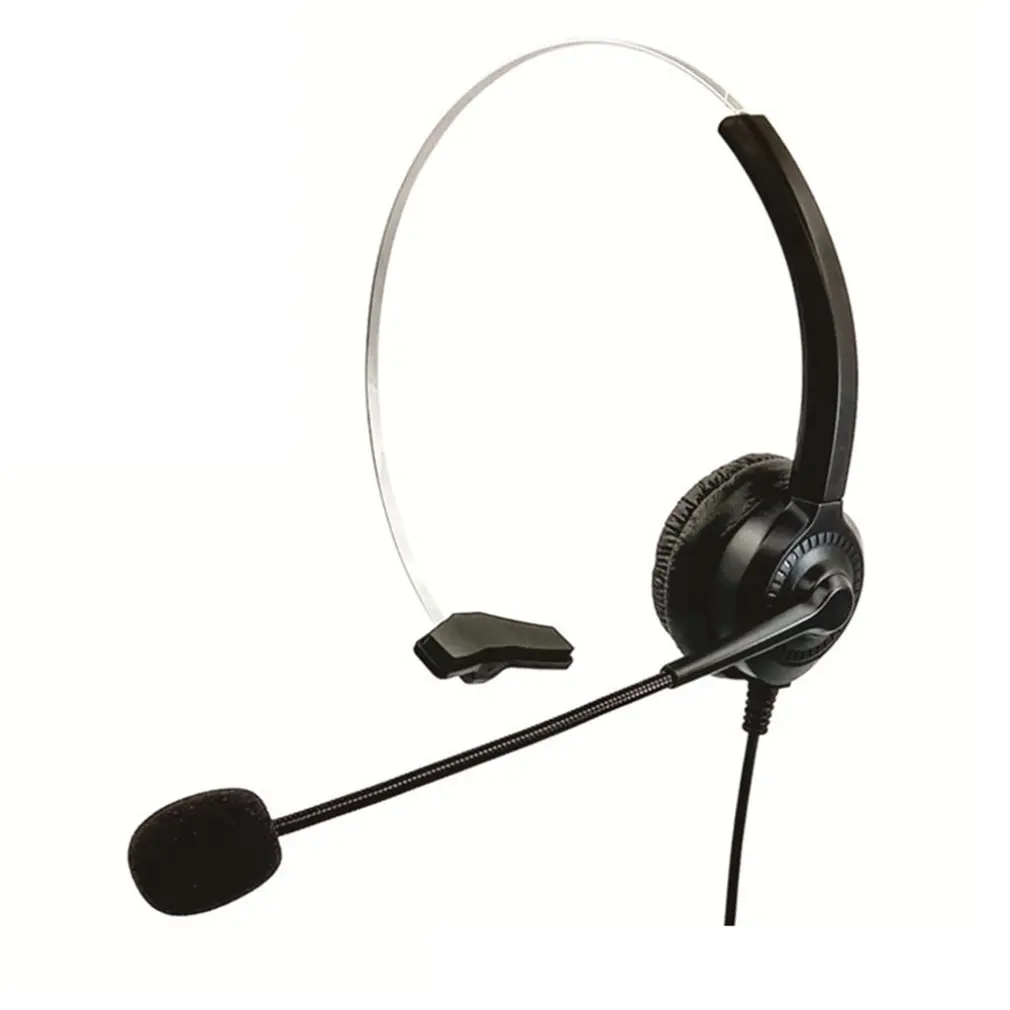 Call Center Headset With Microphone 2.5/3.5mm Plug Telephone Voice ...