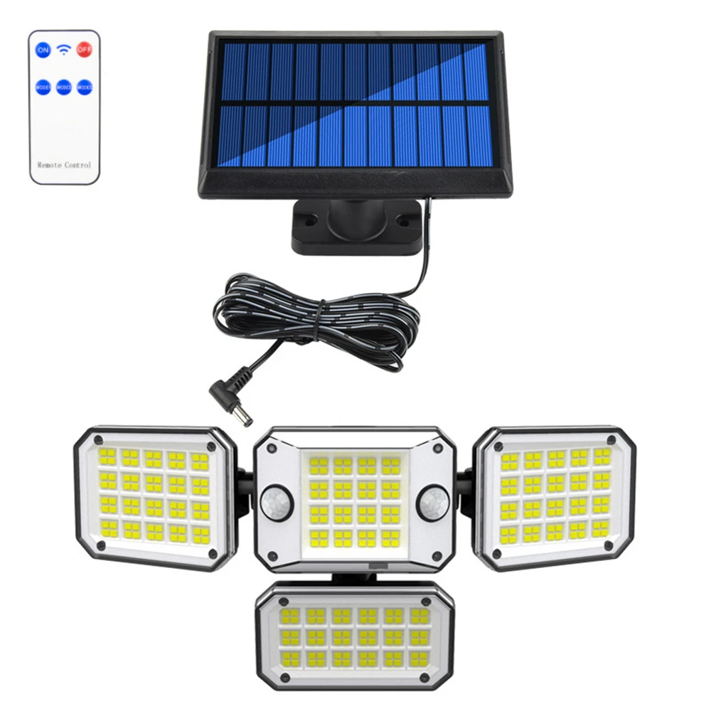 Motion Sensor Solar Light Outdoor Solar Powered Flood Light with 2 ...