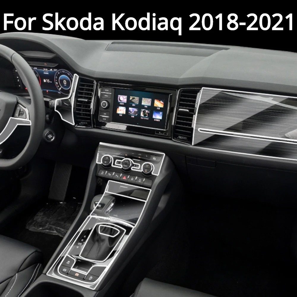 For-Skoda-Kodiaq-2021-2018Car-interior-Accessories-film-transparent-TPU ...