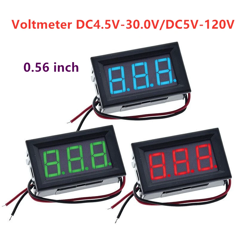 Digital-Voltmeter-DC-4-5V-to-30V-Digital-Voltmeter-Voltage-Panel-Meter ...