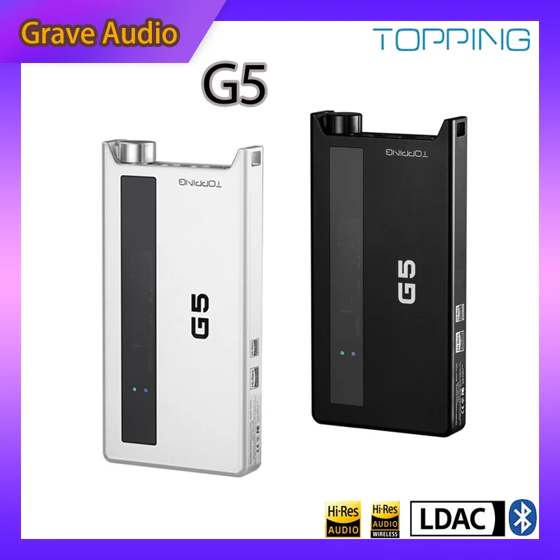 TOPPING G5 휴대용 헤드폰 앰프, 블루투스 5.1, ES9068AS 디코더, DAC 4.4mm 밸런스드 앰프 지원 ...