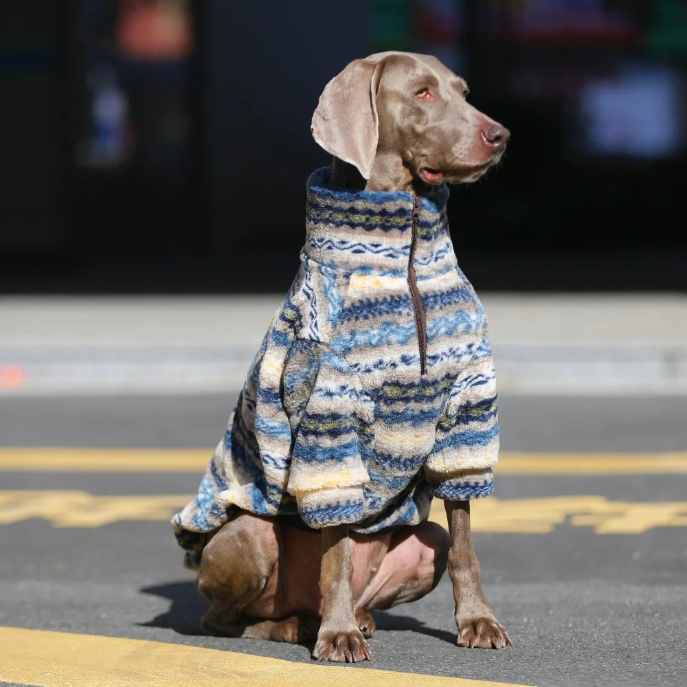 Dog Winter Sweater for Larg Dogs, 2 Legs Warm Fleece Puppy Coat High ...