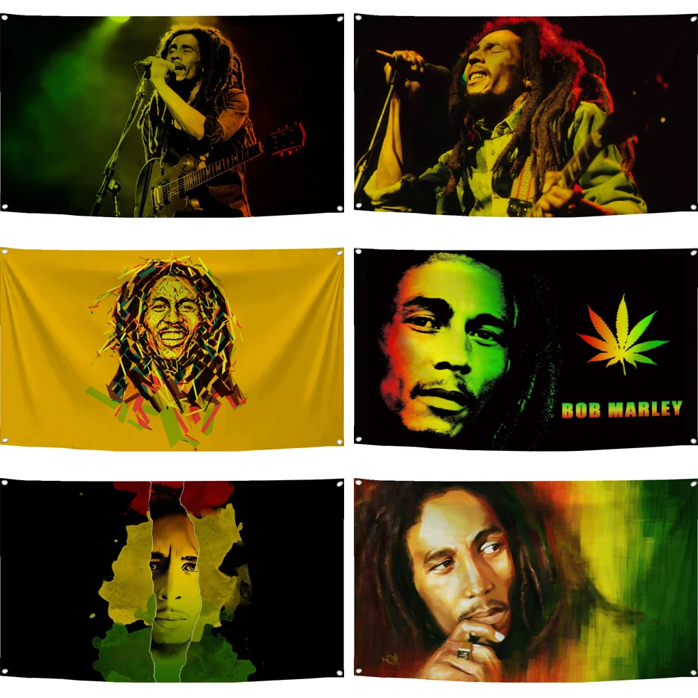 60x90cm-90x150-Bob-Marley-Flag-Polyester-Digital-Printed-Jamaica-Banner ...