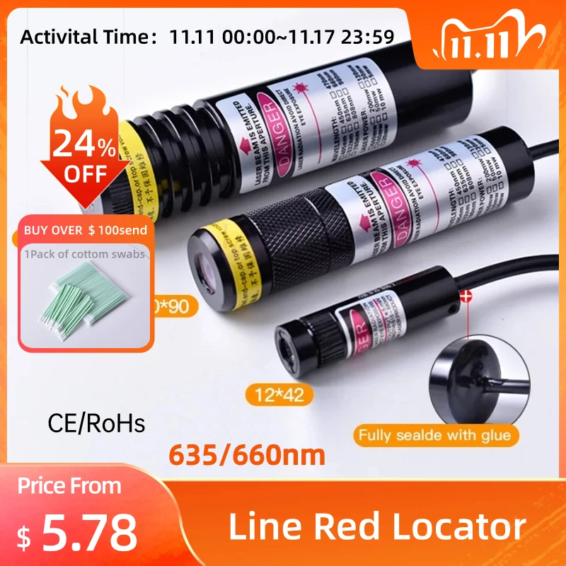 Line-Red-Locator-635nm-10mw-Infrared-Laser-Module-Locator-Red-Laser ...