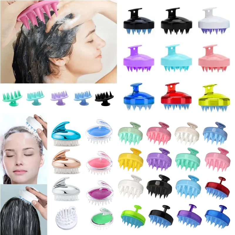 Portable-Silicone-Shampoo-Brush-Soft-Scalp-Massage-Brush-Hair-Washing ...