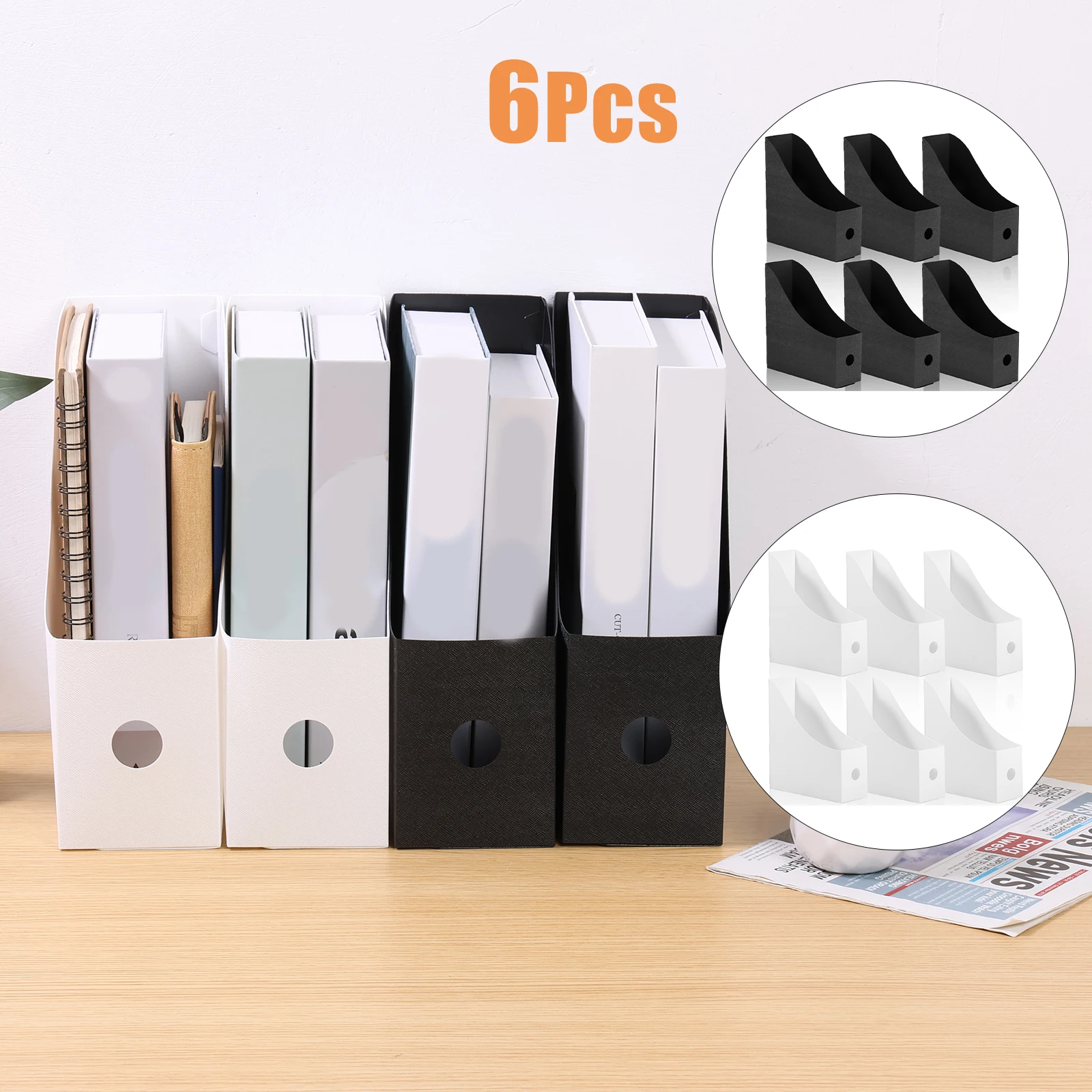 6Pcs-Magazine-Files-Kraft-Paper-File-Holder-Plastic-Large-Capacity ...