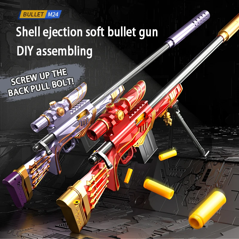 Star-Faith-M24-Shell-Throwing-Soft-Bullet-Gun-92cm-Manual-Up-Rotation ...