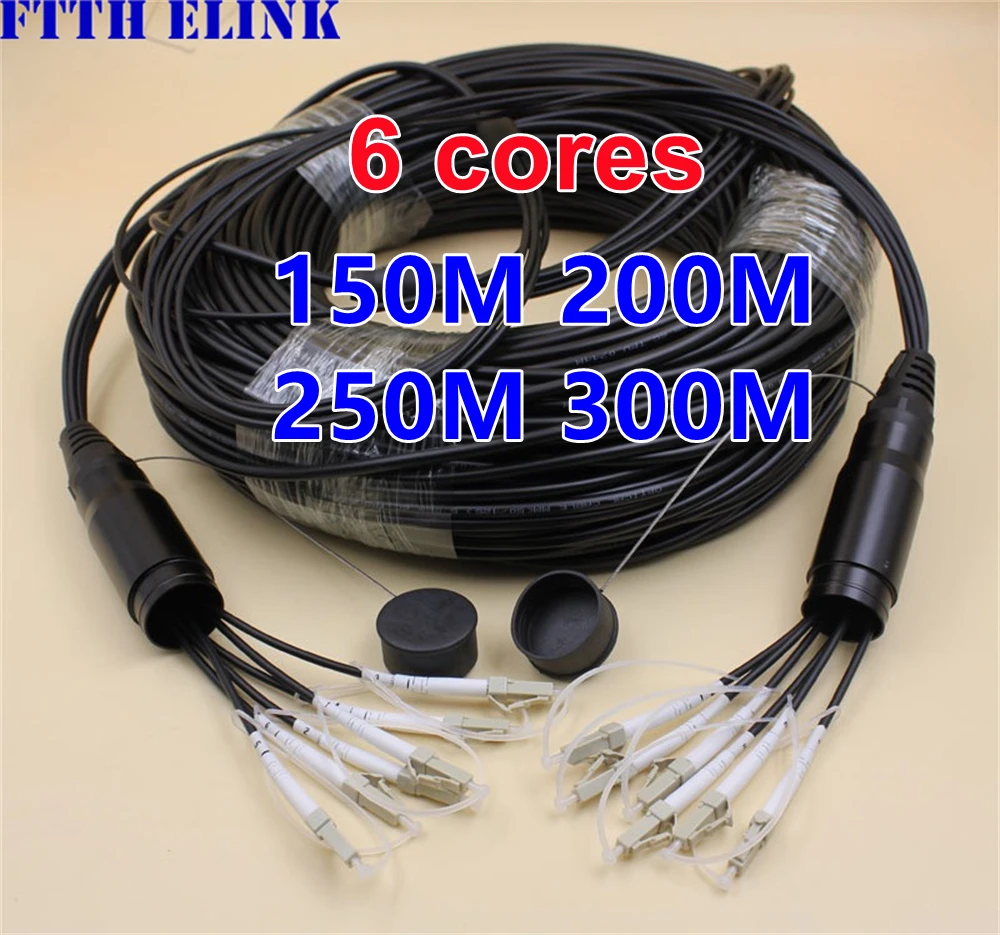 150m200m250m300m-6-cores-OM3-TPU-Armored-fiber-patchcord-6C-SC-LC-FC-ST ...