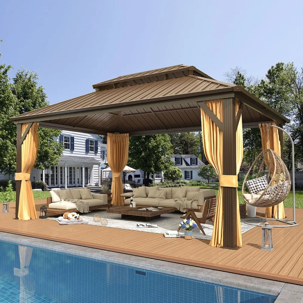 12-x-16-Hardtop-Gazebo-Galvanized-Steel-Double-Roof-Gazebo-with ...