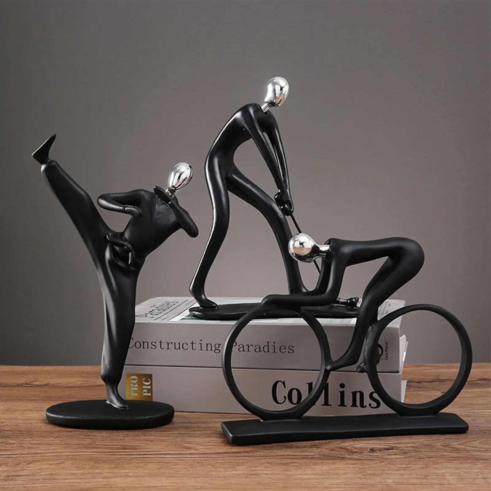 Modern Abstract Craft Resin Athlete Statue Sport Figure Figurine ...