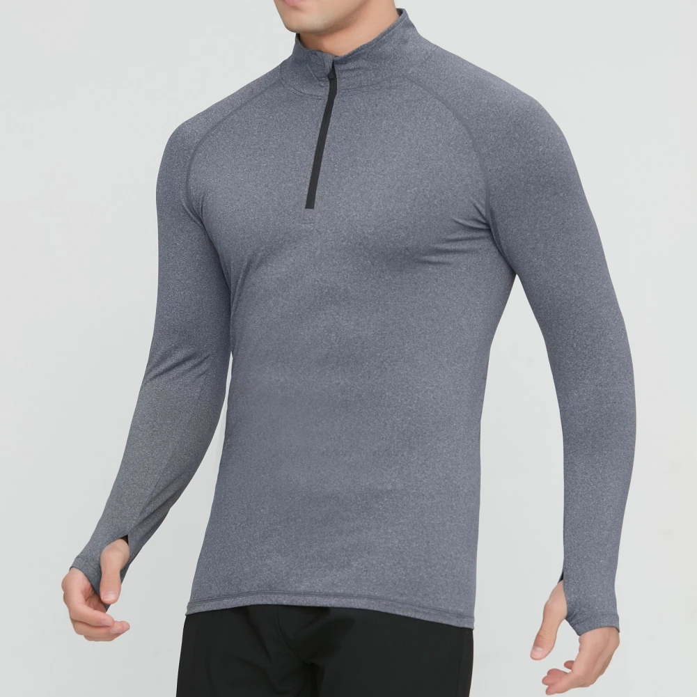 Men-s-Fitness-Clothes-Zip-Pullover-Long-Sleeve-Men-s-Light-Thin-Breathable-Sportswear-Shirts ...