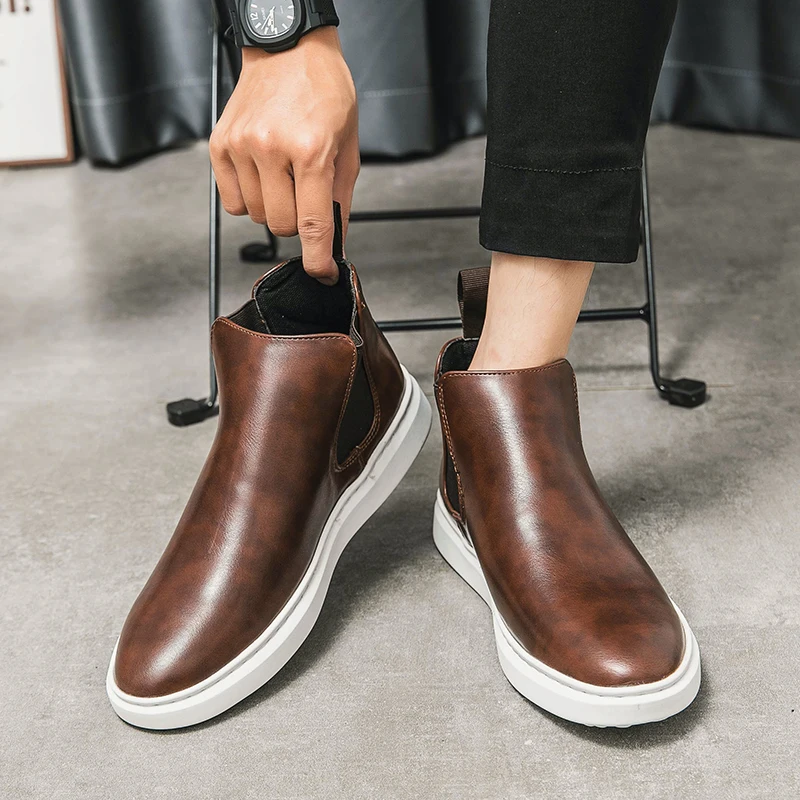 Short-boots-Winter-Chelsea-Boots-Men-Leather-Shoes-Men-Ankle-Boots ...