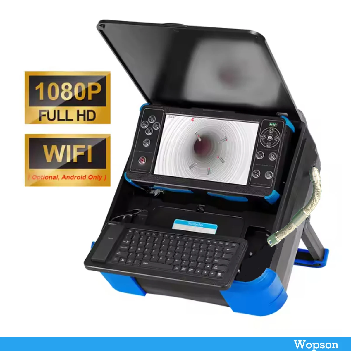 New Wopson FH1 Full HD Output 30M PTZ Rotation Drain Sewer CCTV Pipe ...