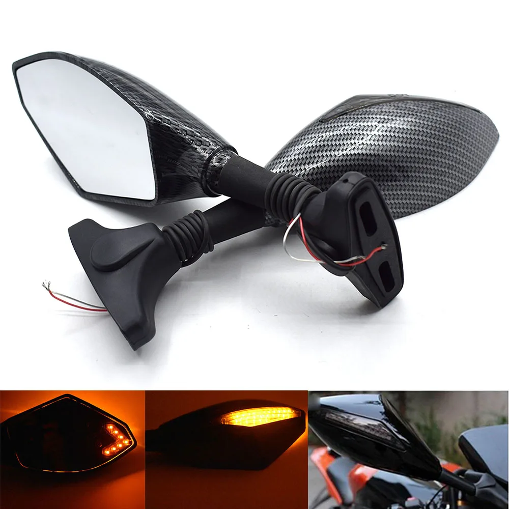 Universal-Motorcycle-Rearview-Mirror-with-LED-Turn-Signal-For-KTM-1190 ...