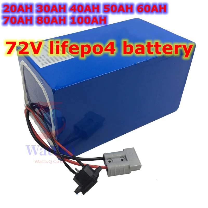 72v 50Ah 60Ah lifepo4 lithium battery 72V 40Ah 100Ah 80Ah BMS for 3000w 5000W scooter ebike ...