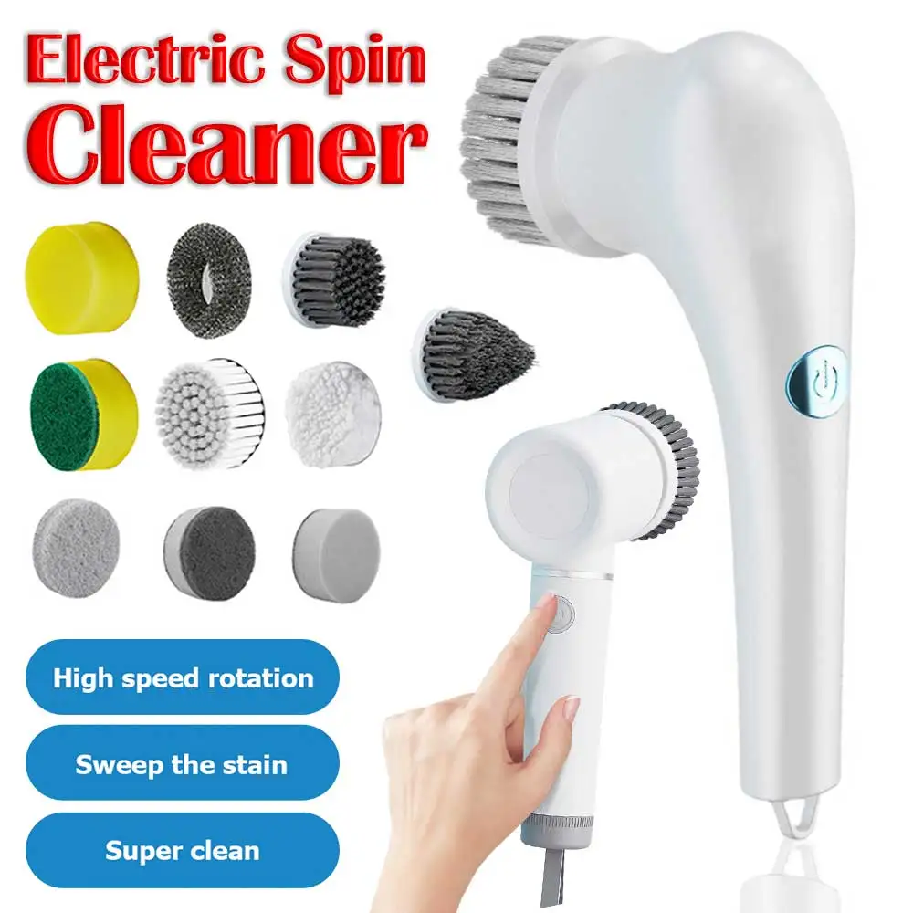 Electric Spin Cleaner Cordless Cleaning Brush Multipurpose Electric ...