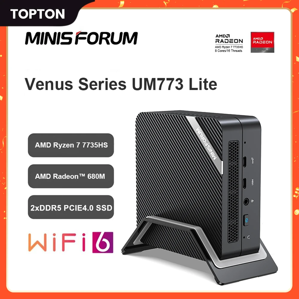 Minisforum um773 um690 amd mini pc ryzen 7 7735hs ryzen 9 6900hx 8 ...