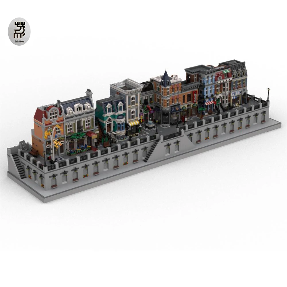 3725PCS-Modular-Series-MOC-Parisian-Promenade-Complete-Set-Street-View ...