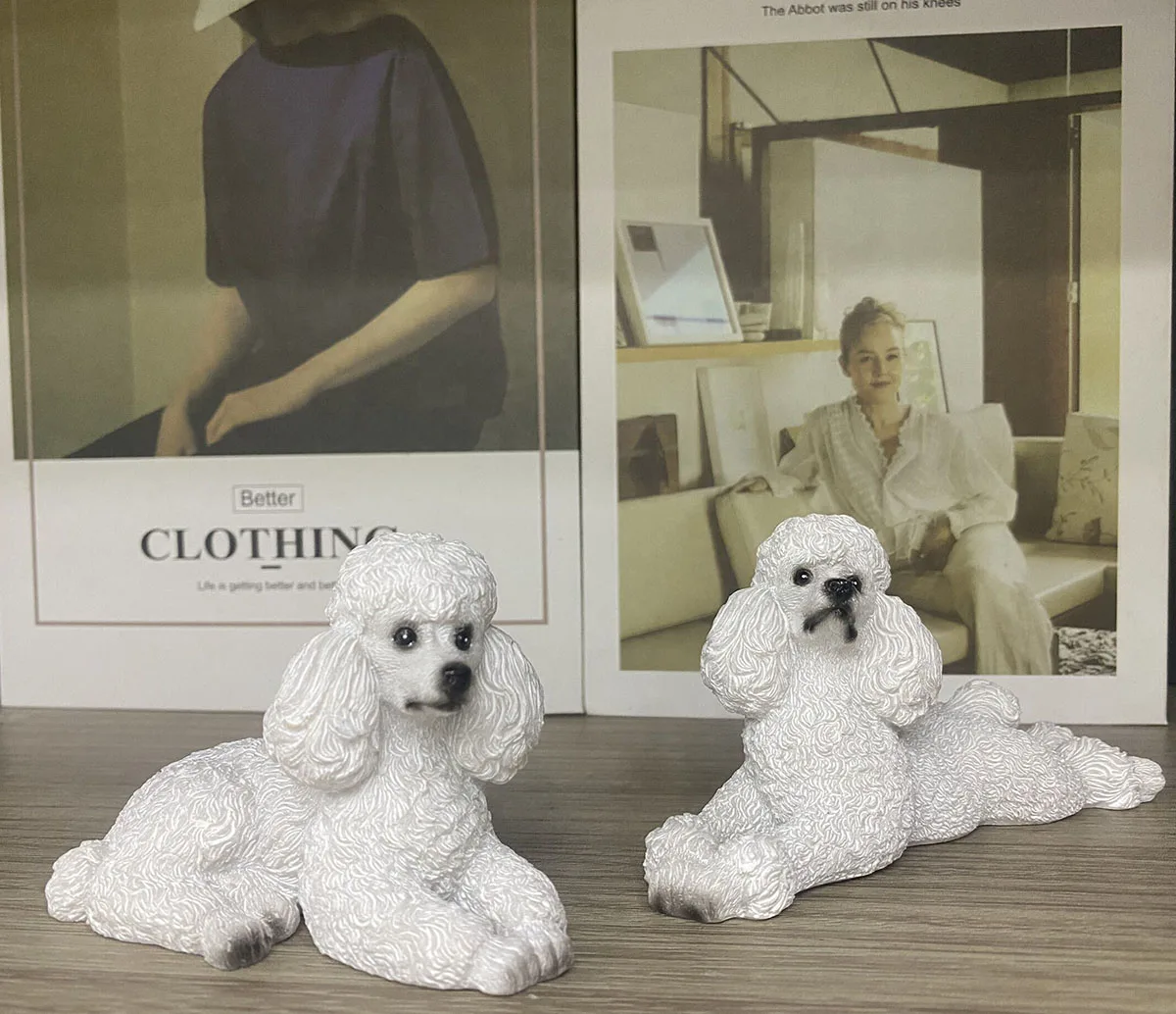 Semeid-Miniature-Poodle-Figurines-Set-Handmade-Resin-Poodle-Statues-and ...