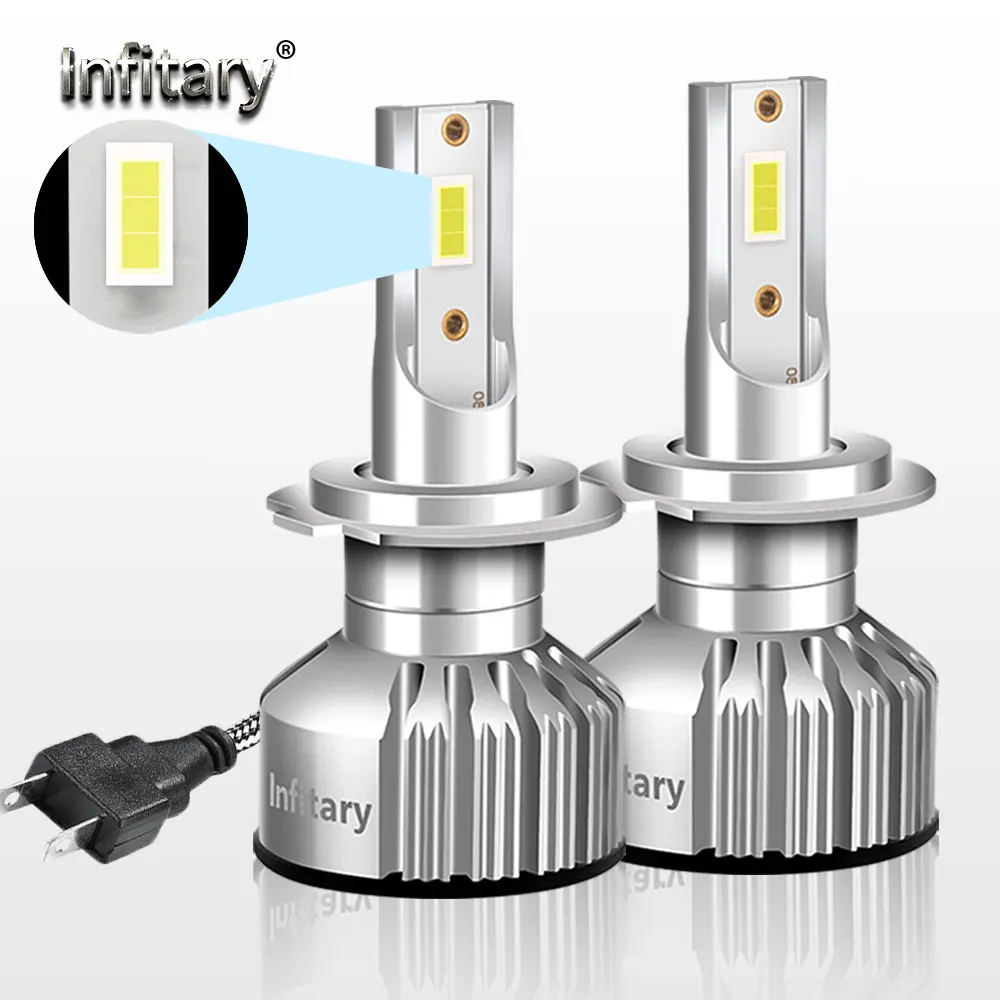 Infitary-Mini-Car-H7-H4-Led-Headlights-26000LM-6500K-H1-H3-H11-H13-HB3 ...