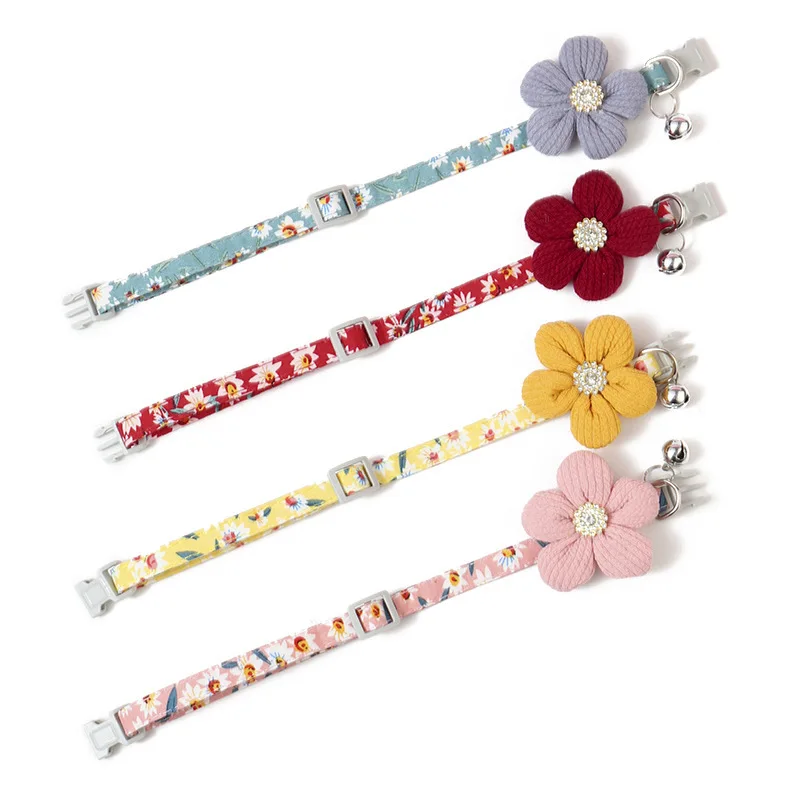 Small Dog Collar with Flower, Puppy Collar for Girl Dog Collars for ...