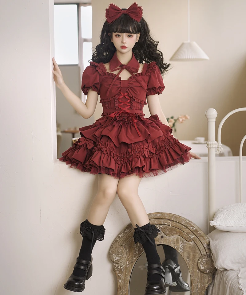 Tavimart Kawaii Fashion Loli Op Dress Sweet Girls Singing Clothes Spli – tavimart