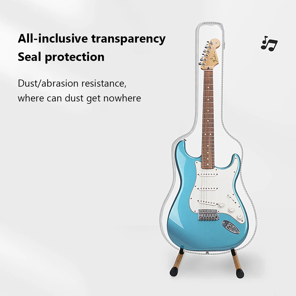 Electric-Guitar-Dust-Cover-Transparent-Washable-Dust-Protector-Fully ...