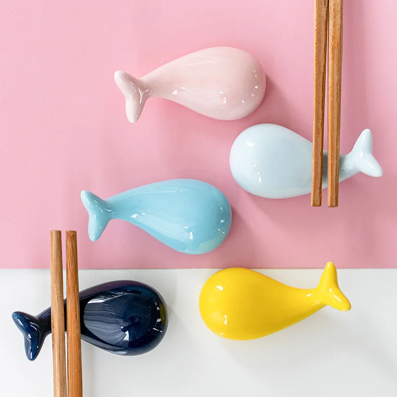 Cute-Fish-Chopsticks-Rest-Dining-Table-Ornament-Ceramic-Crafts-Whale ...