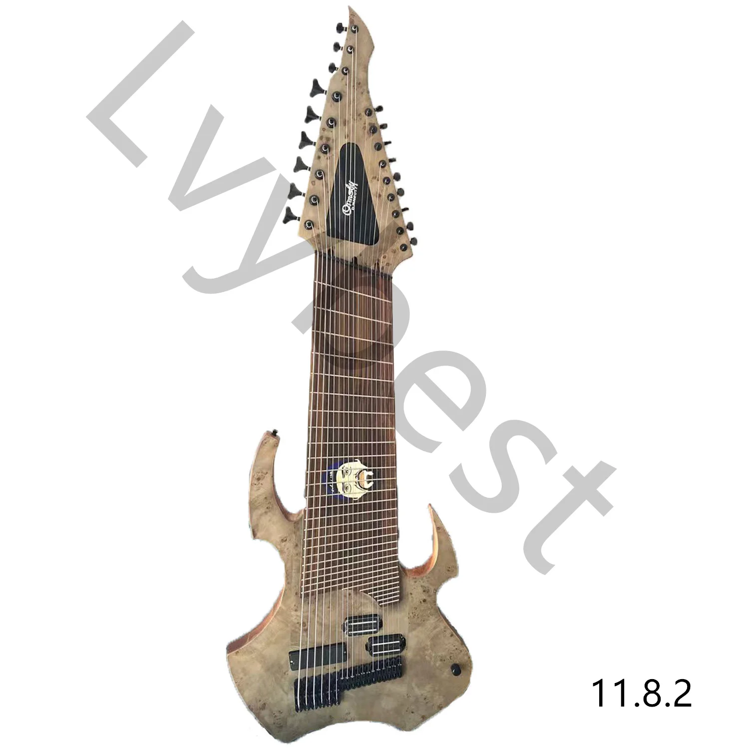 Burl-Flame-Top-High-Quality-18-string-Electric-Bass-Guitar-Mahogany ...