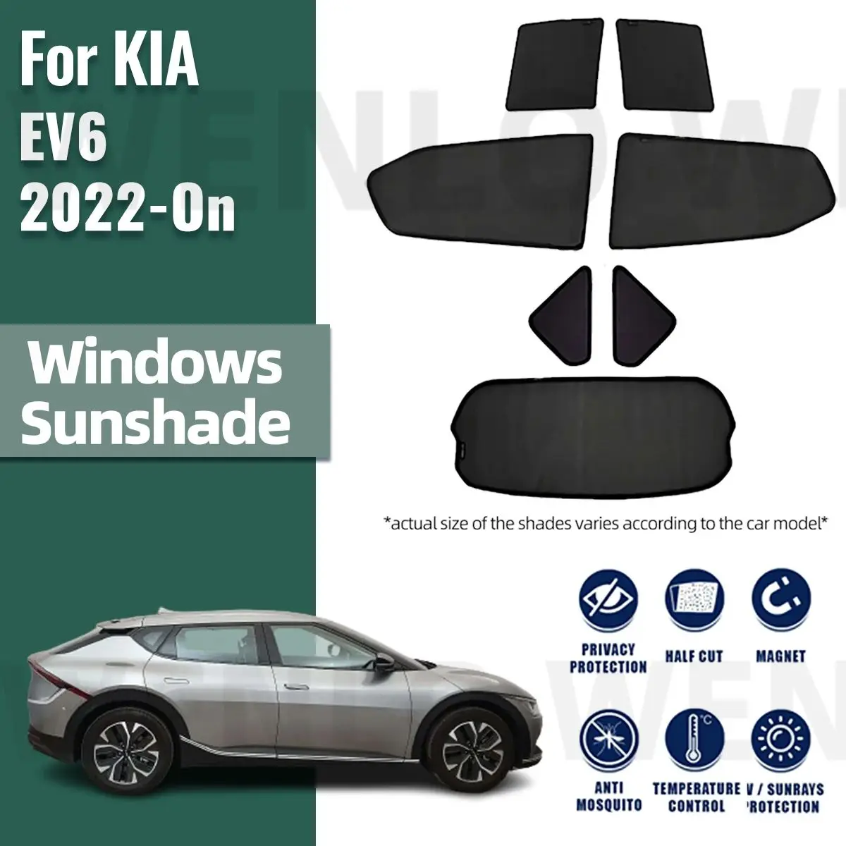 For-KIA-EV6-CV-2022-2023-2024-Magnetic-Car-Sunshade-Shield-Front ...