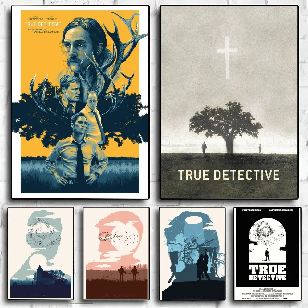 Classic-Movie-True-Detective-Poster-No-Framed-Poster-Kraft-Club-Bar ...