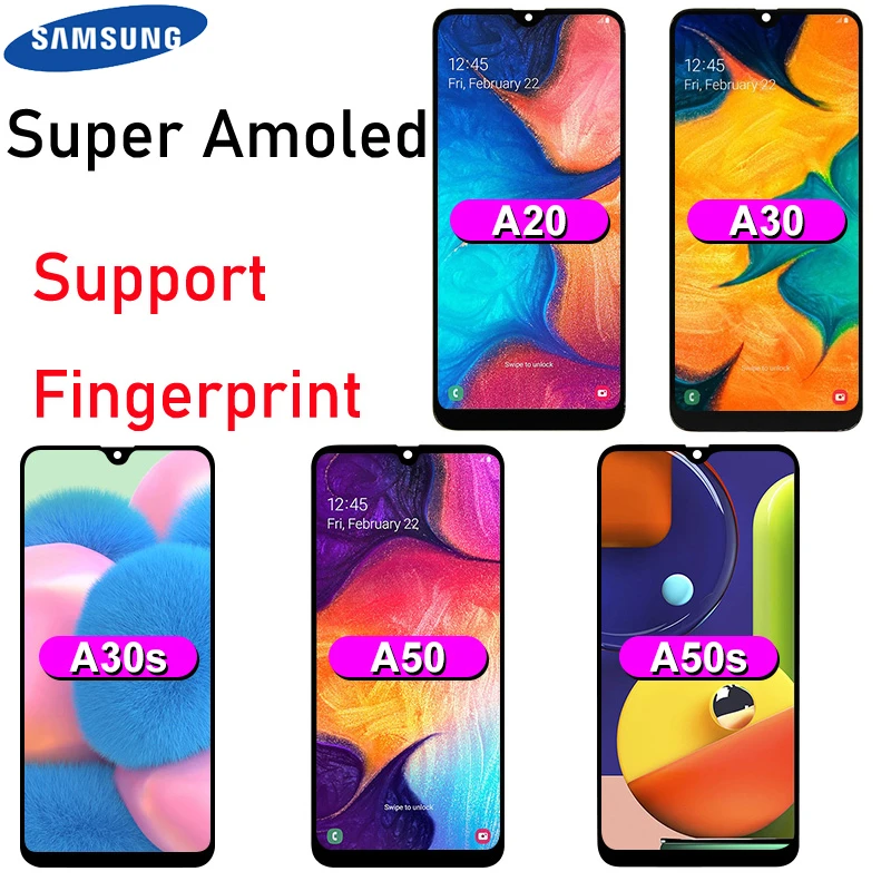 Super Amoled Lcd Display For Samsung Galaxy A20 A205 A205f A30 A305 A305f A30s A50 A505 A505f ...