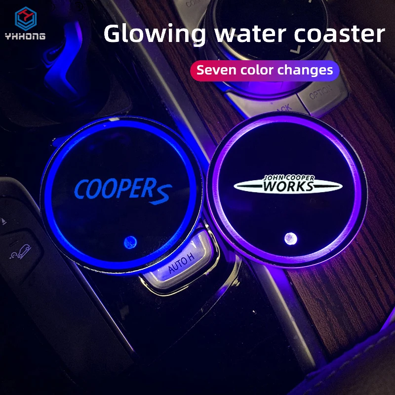 7-color-LED-car-water-coaster-atmosphere-light-For-Mini-coopers-R56-R50 ...