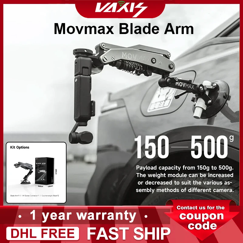 Vaxis-Movmax-Blade-Arm-for-DJl-Pocket-3-For-Insta-360-X4-GoPro-HERO-12 ...