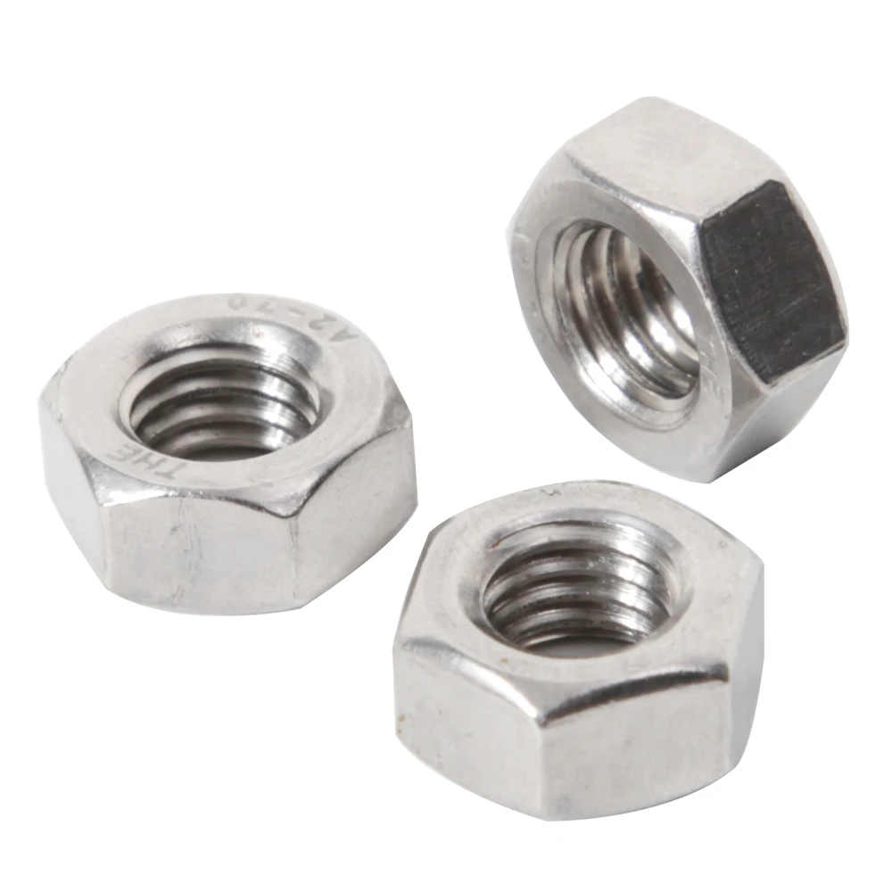 Tuerca hexagonal DIN934 de acero inoxidable 304, M1.6, M2, M2.5, M3, M3 ...