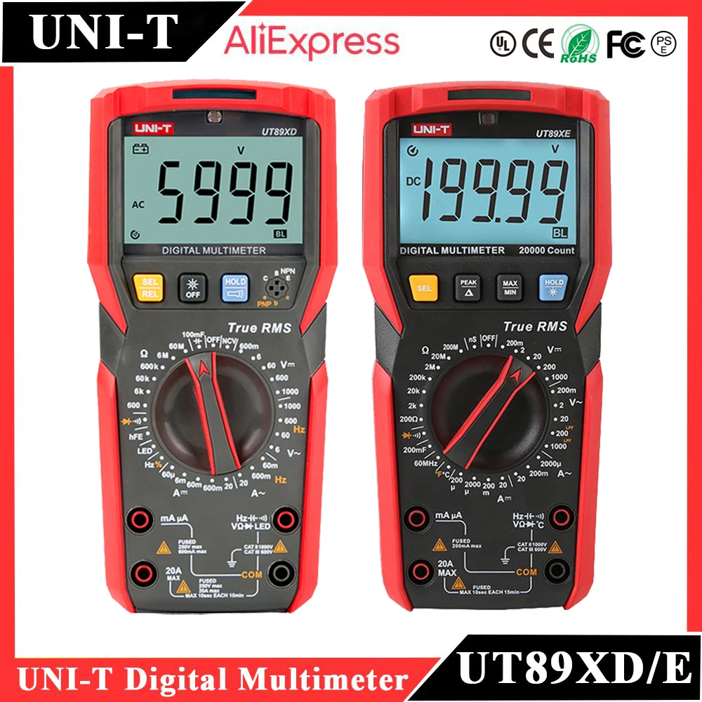 UNI-T-UT89X-UT89XD-UT89XE-Professional-Digital-Multimeter-True-RMS ...