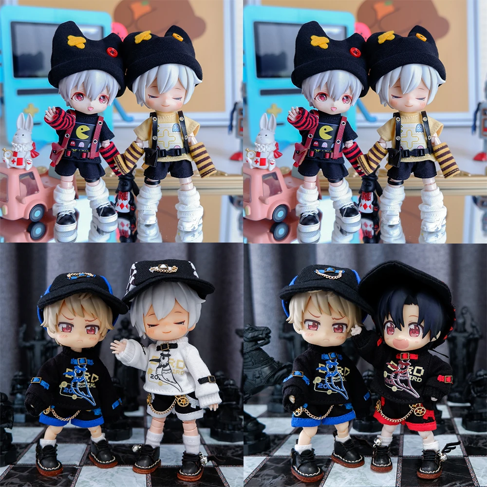 OB11 Clothes Hooded mechanical armor Jacket Game Sweater Set Obitsu11 ...