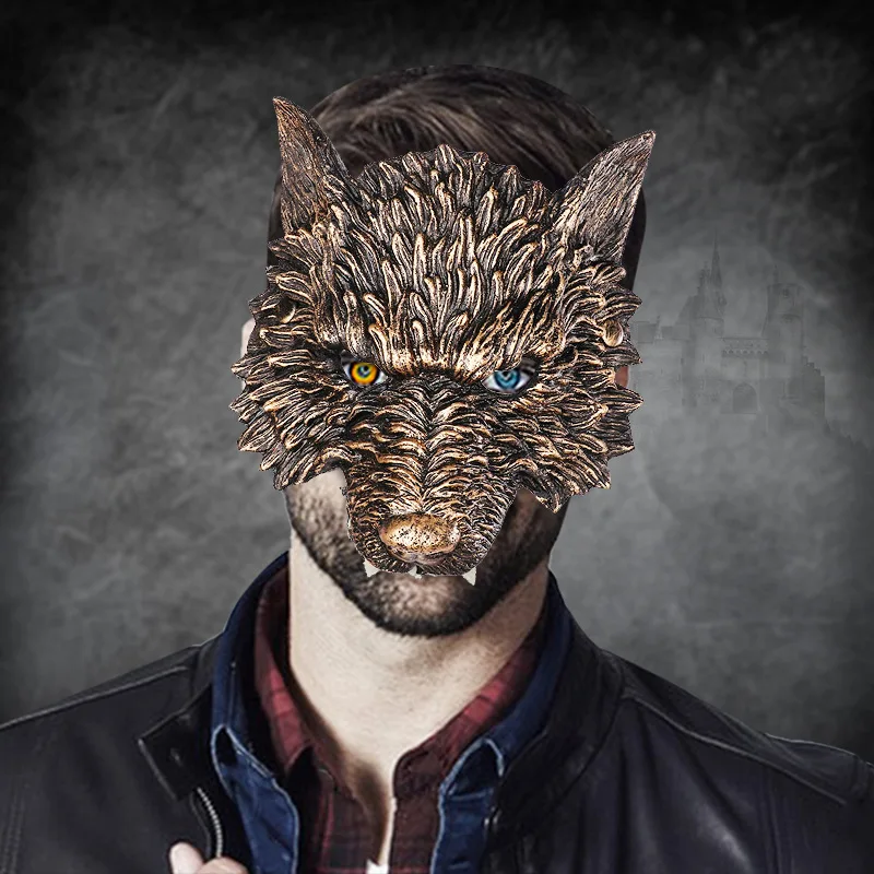 Anime-Brass-Wolf-Head-Mask-Luxury-Wolf-Half-Face-Cosplay-Scary-Masque ...