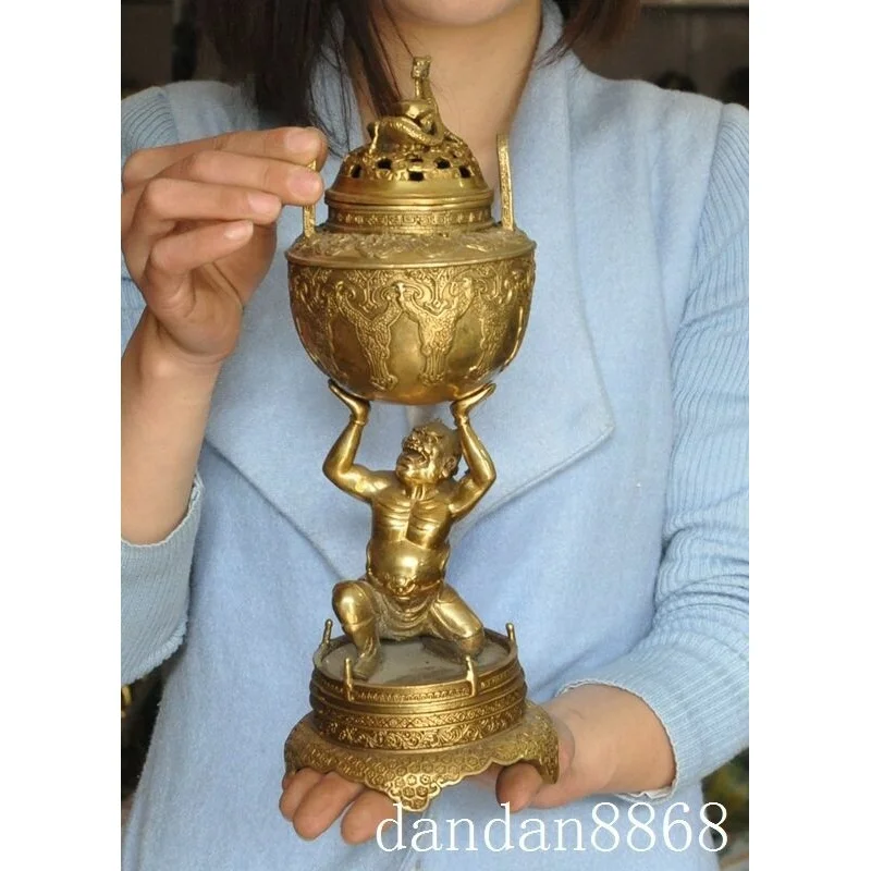12-chinese-buddhism-brass-Gonpo-Mahakala-buddha-statue-incense-burner ...