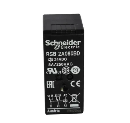 RSB2A080BD Interface plug-in relay, 8 A, 2 CO, 24 V DC