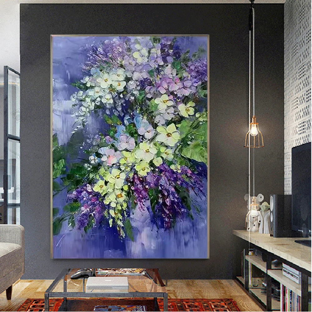 Purple Flower Oil Painting