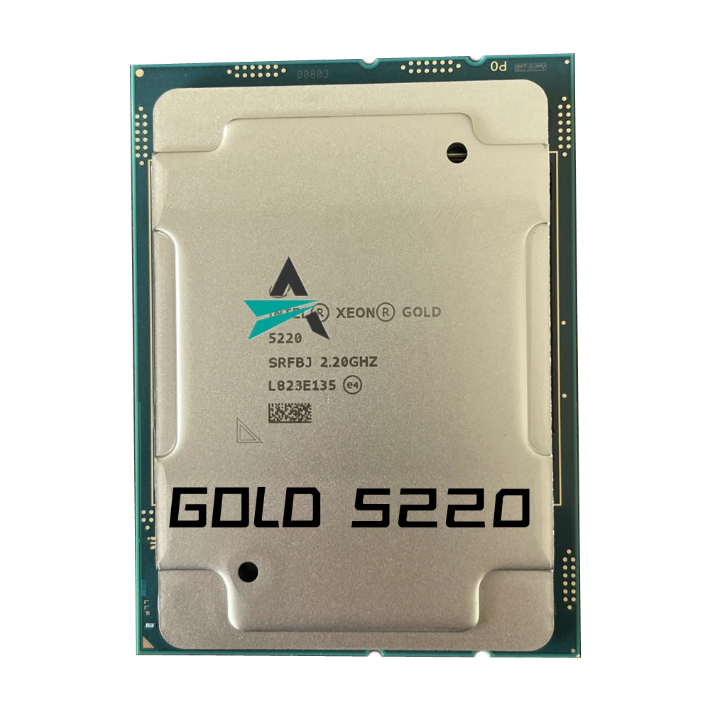 Used Gold 5220 SRFBJ Gold5220 Processor 24.75M Cache 2.20GHz 18-cores ...