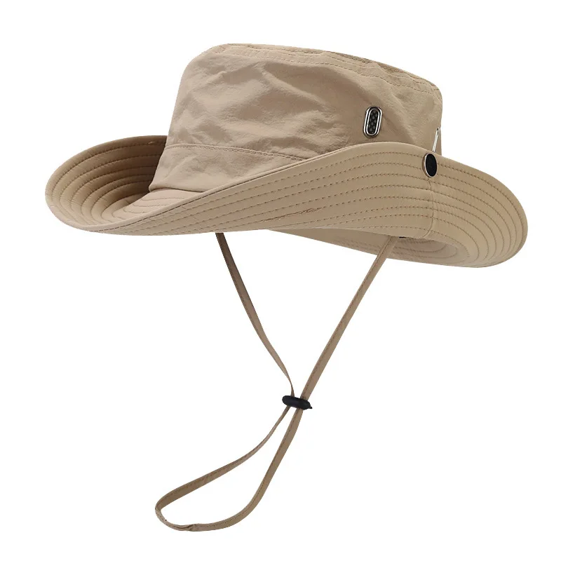 Windproof-Men-Outdoor-Hat-Wide-Brim-Flat-Top-Men-Camping-Hat-Letter ...