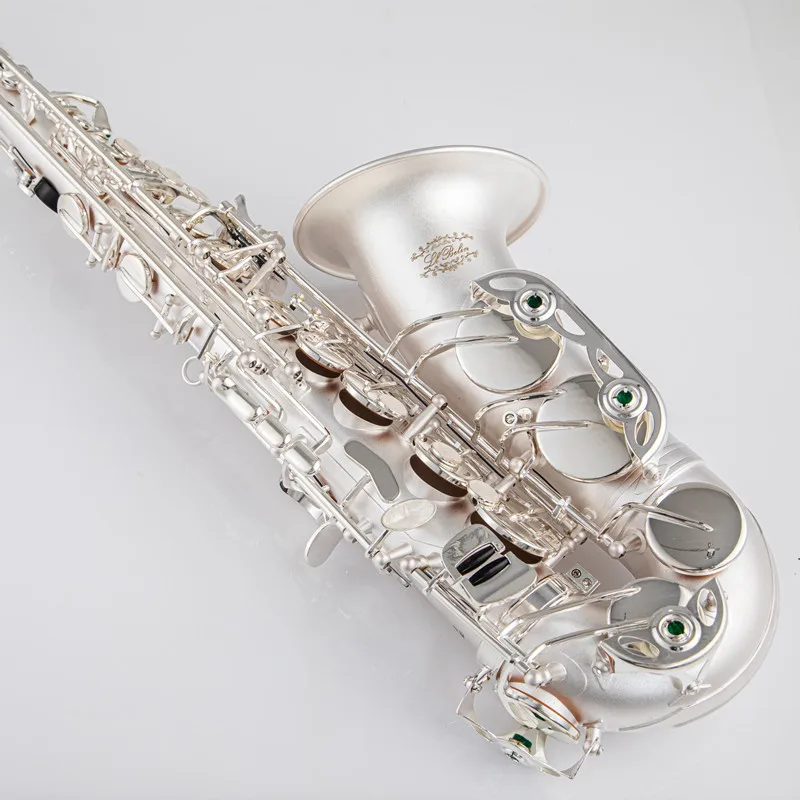 High-Quality-Eb-Alto-Saxophone-Brass-Silver-Plated-E-Flat-Sax-Musical ...