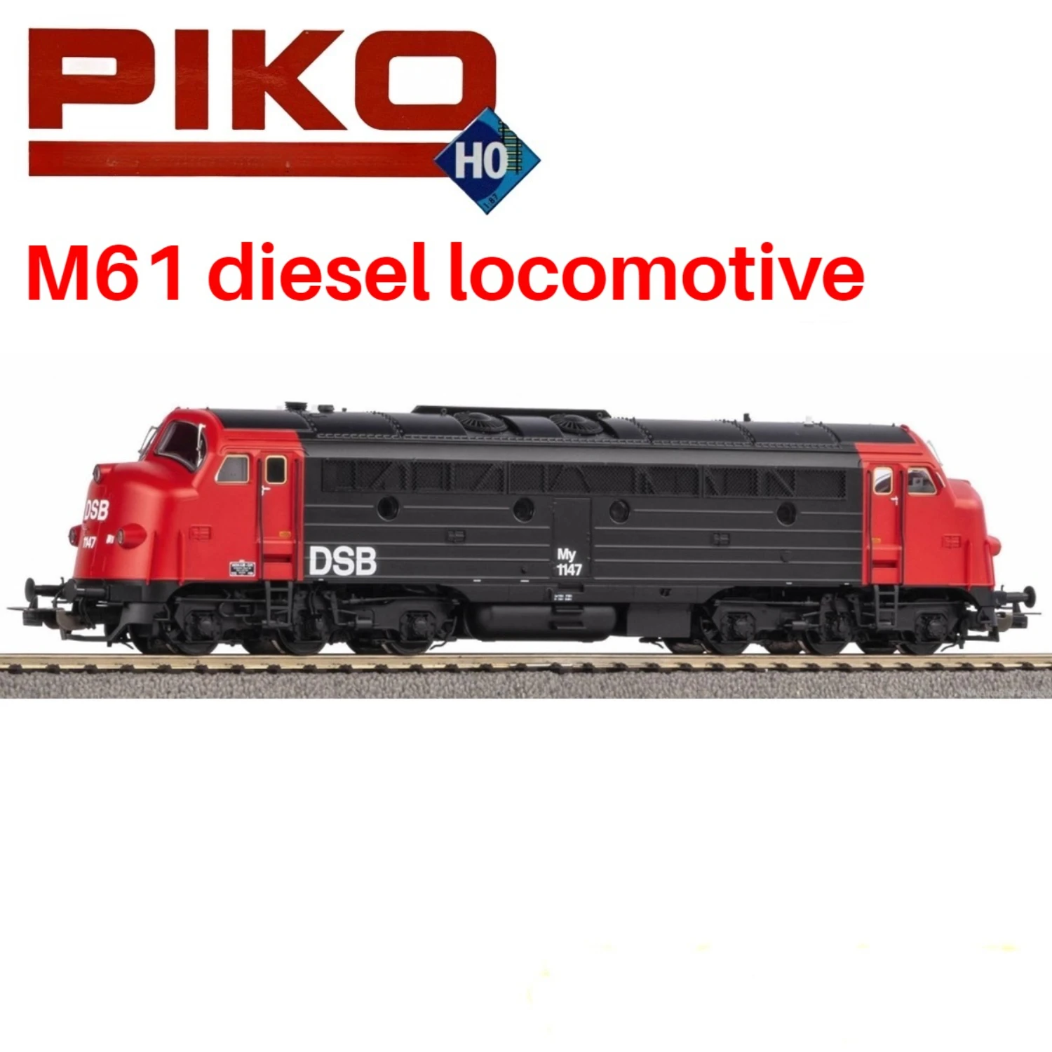 PIKO HO Type 1/87 Toy Train M61 Diesel Locomotive 52484 Digital Sound ...