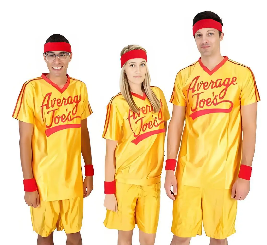 Crazy Dodgeball Average Joe's Adult Yellow Jersey Costume Set A True ...