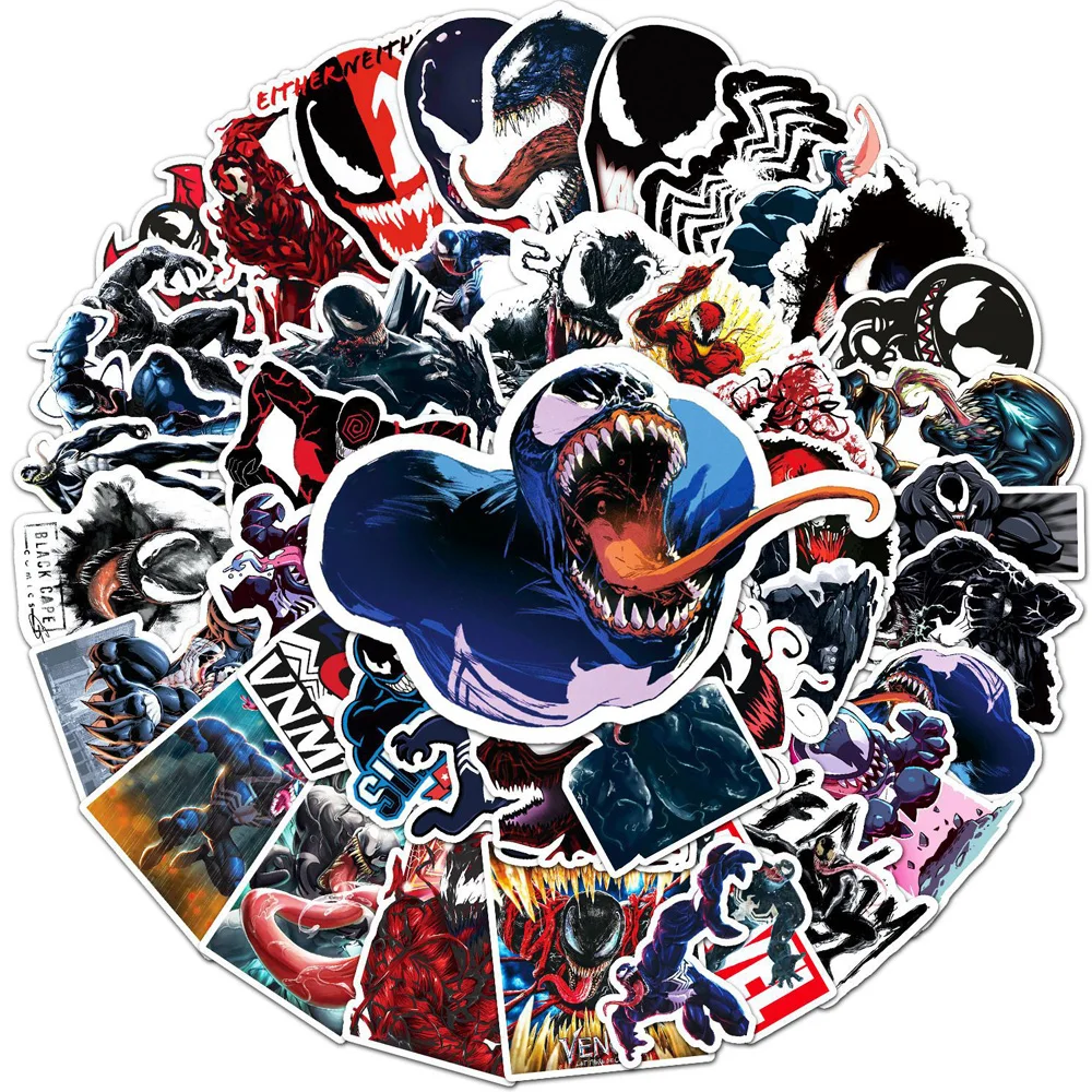10/30/50PCS Comics Movie Carnage Venom Villain Graffiti Stickers Laptop ...