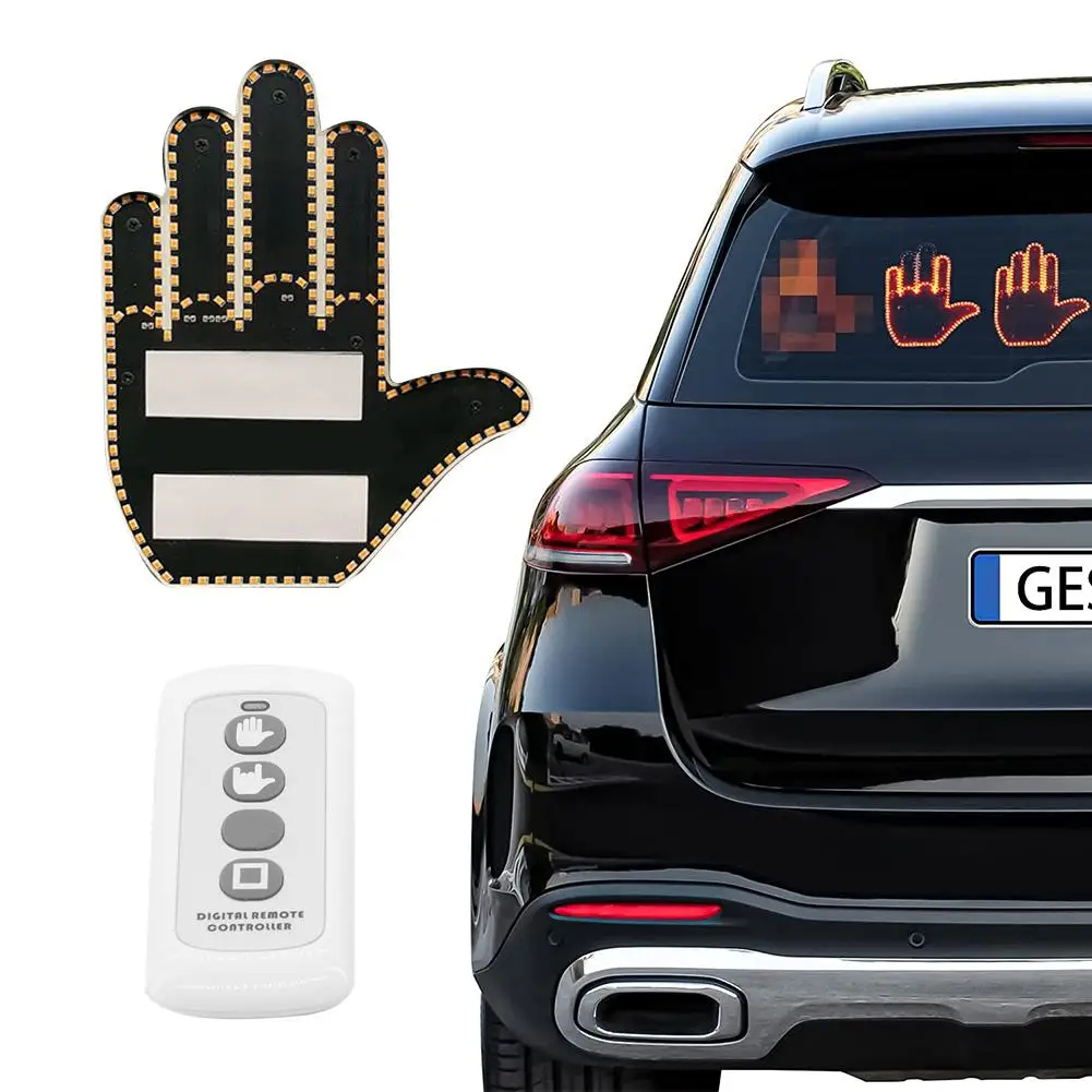 Car-Gesture-Light-Hand-Lamp-Sticker-Glow-Panel-For-Universal-Racing ...
